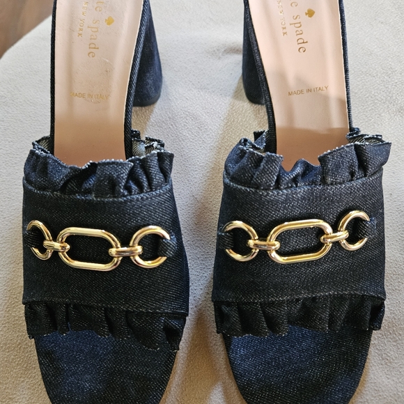 kate spade | Shoes | Nwot Kate Spade Sandals Size 5 Denim Black | Poshmark